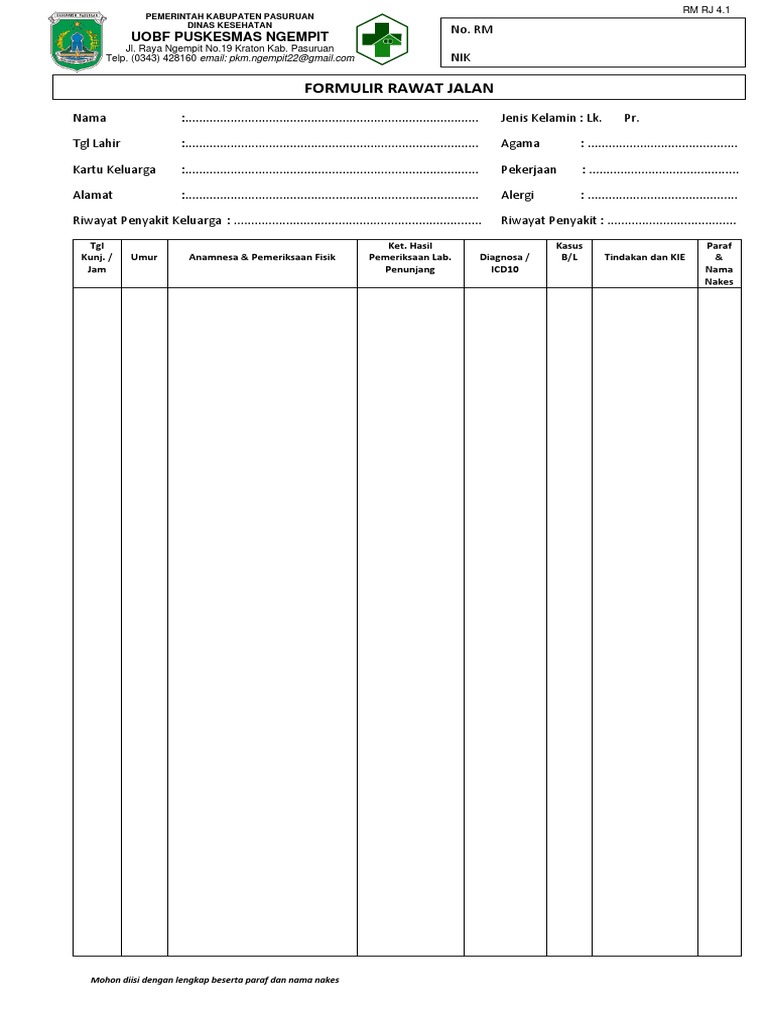 Form RJ Ngempit | PDF