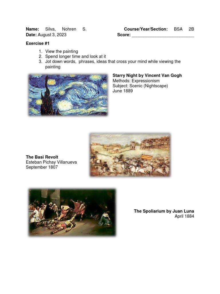 Silva, Nohren S. Exercise 1 | PDF