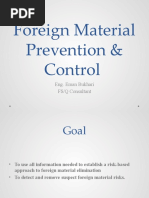 SOP 18 Foreign Material Control - WM PDF | PDF | Pallet | Metal Detector