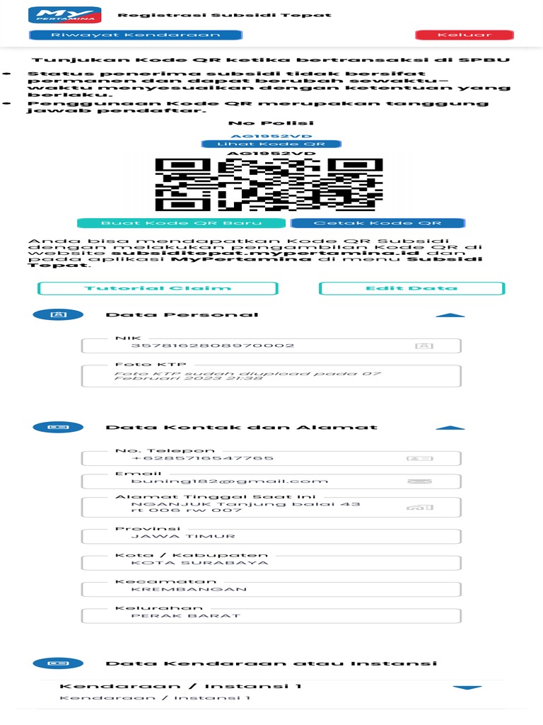 Data Program Solar JBT MyPertamina | PDF
