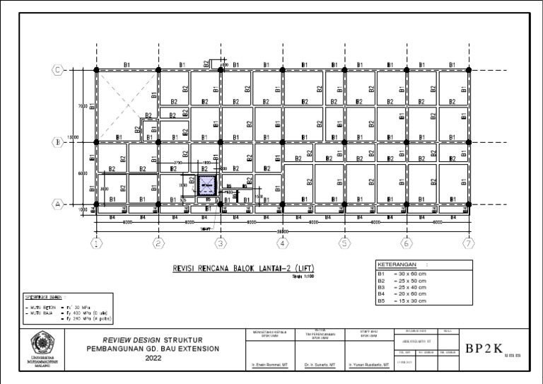 Review Design Struktur: Pembangunan Gd. Bau Extension 2022 | PDF