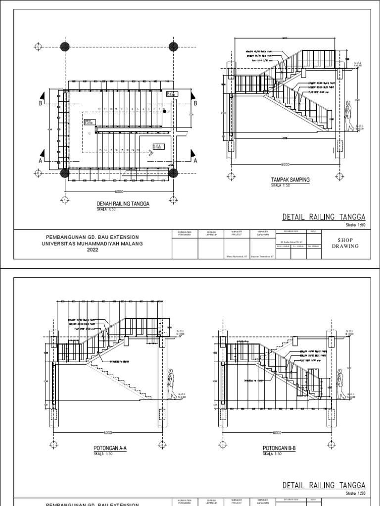 Detail Railing Tangga Kaca Minimalis | PDF