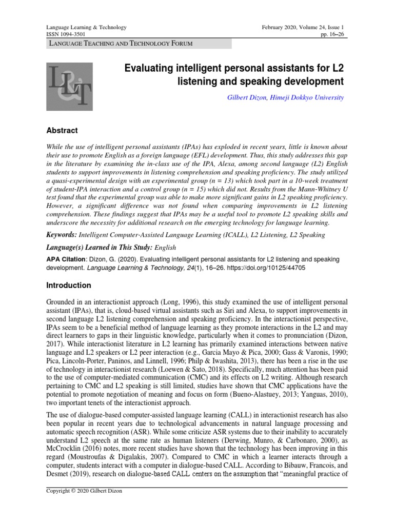 Intelligent Personal Assistants | PDF