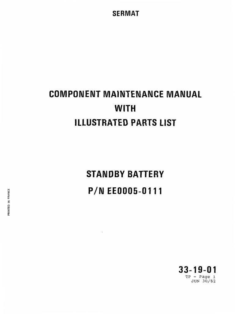 Component Maintenance Manual: Slermat | PDF