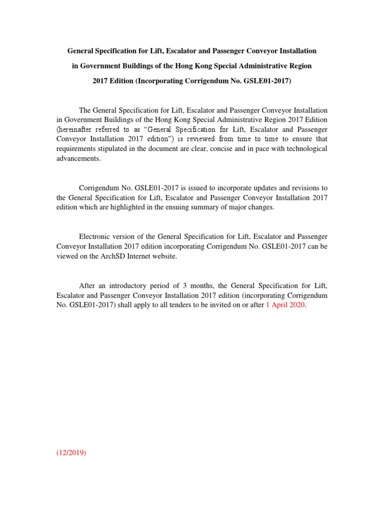 General Specification 2017 Edition (With GSLE01-2017) Vs 2017 Edition ... General Specification 2017 Edition (With GSLE01-2017) Vs 2017 Edition ...
