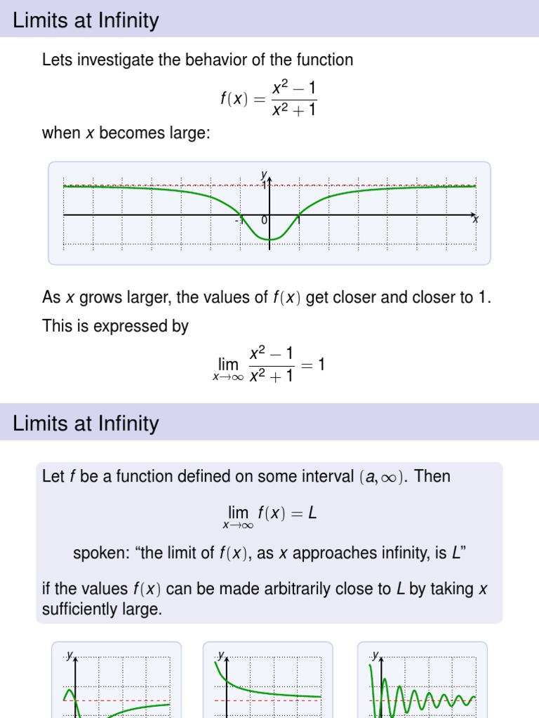 7-Infinite Limits | PDF