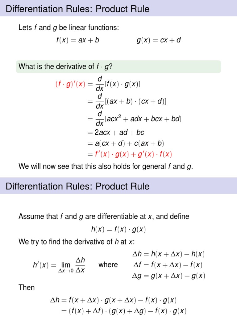 11-Differentiation Rules | PDF