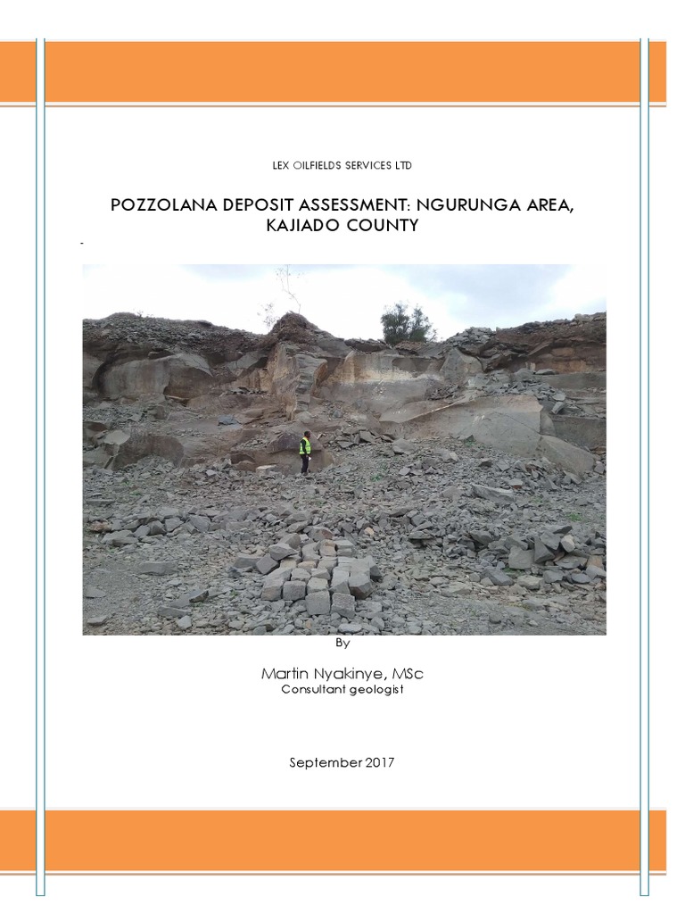 A Report On Pozzolana Ore Deposit Estimation at Ngurunga Quarry Site | PDF | Porosity ...