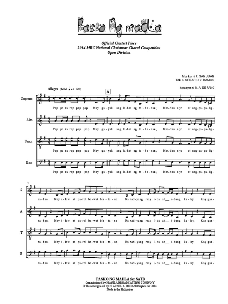 Pasko NG Madla de Pano | PDF