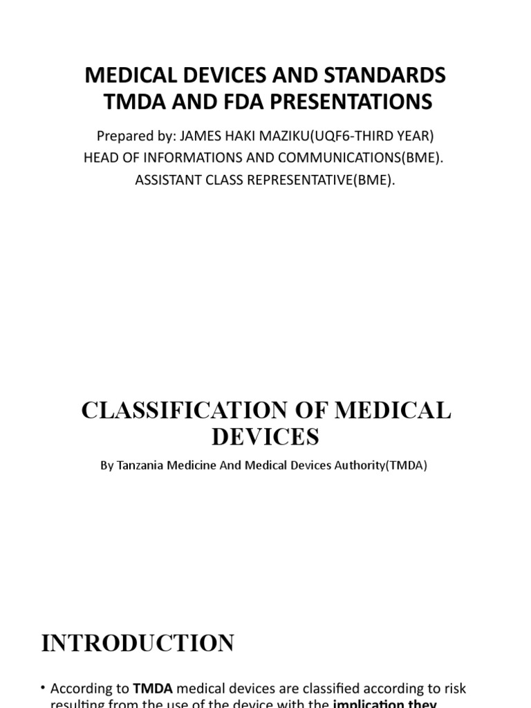 Medical Device Classification Guide | PDF