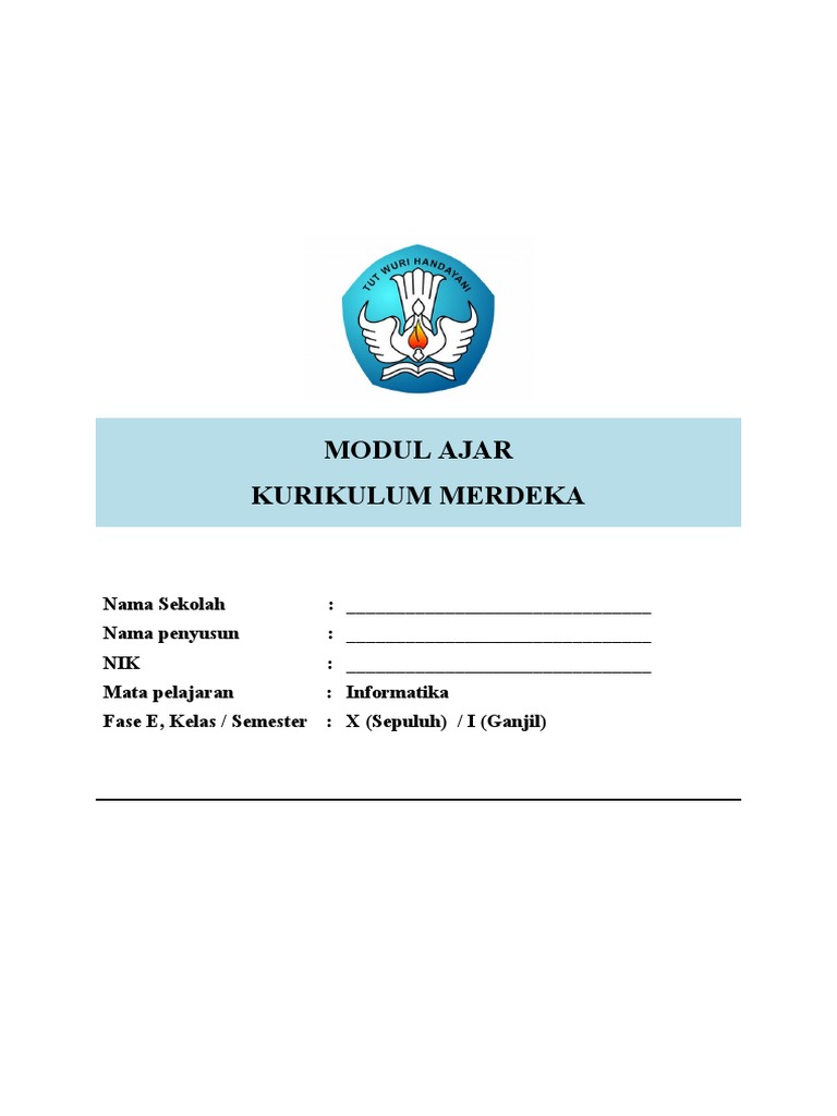 Modul Ajar Informatika Kelas X Ganjil | PDF