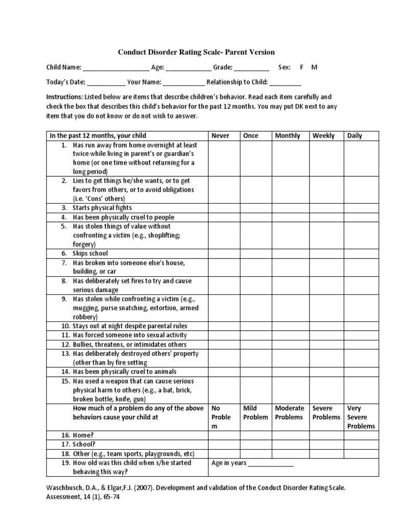 Conduct Disorder | PDF