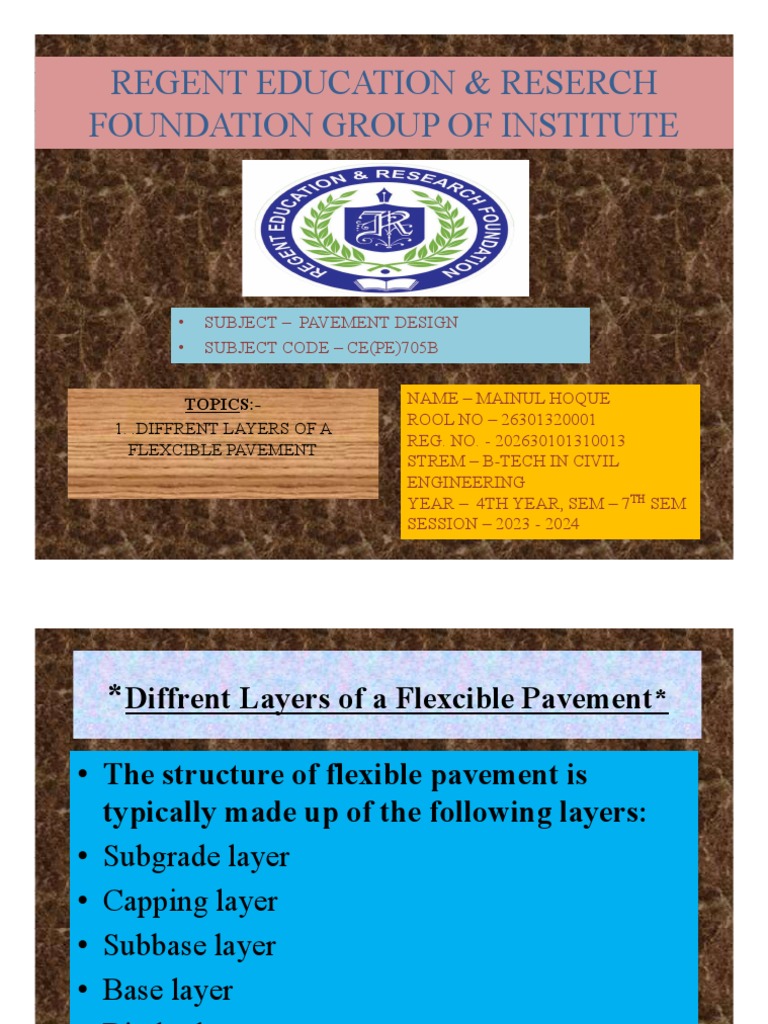 Pavement Design Ppt 1 Pdf