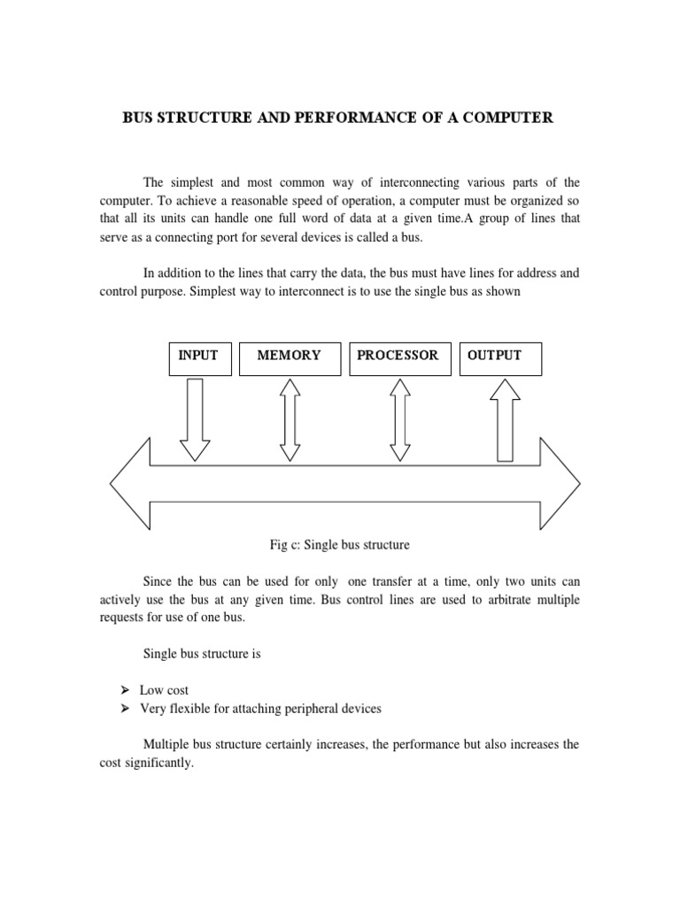 Bus Structure and Performance of A Computer | PDF