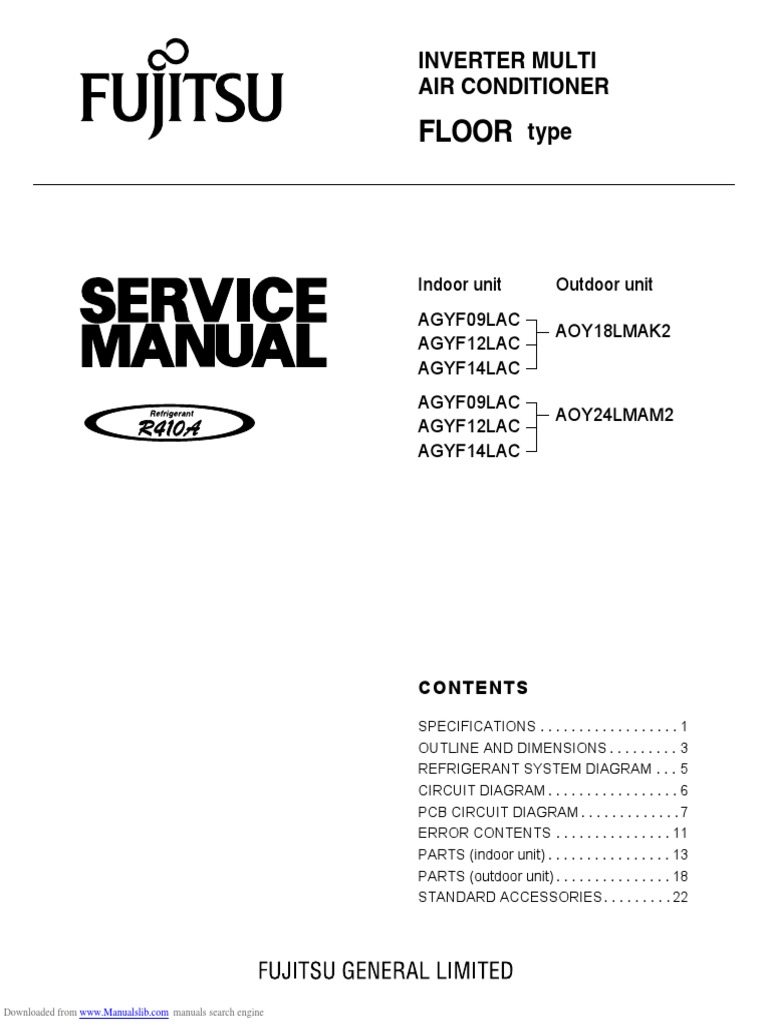 Inverter Multy Air Conditioner Agyf09lac | PDF | Air Conditioning | Decibel