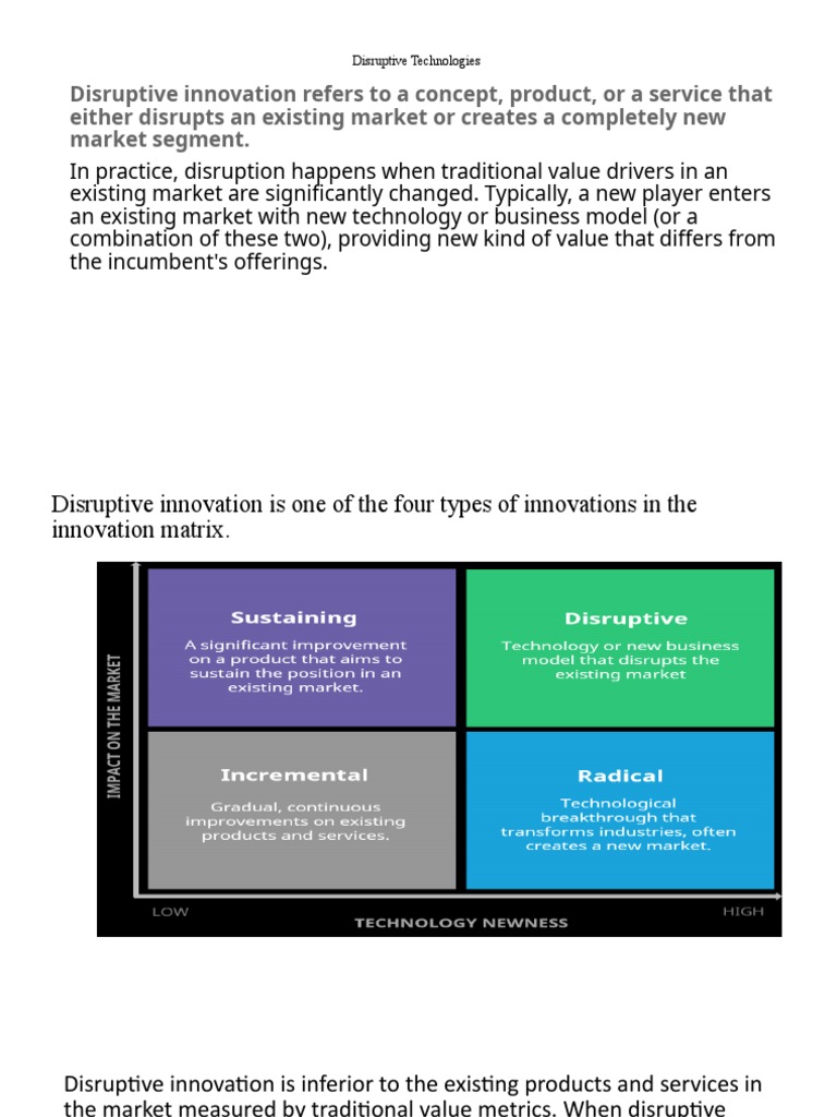 Disruptive Innovation Explained | PDF | Business
