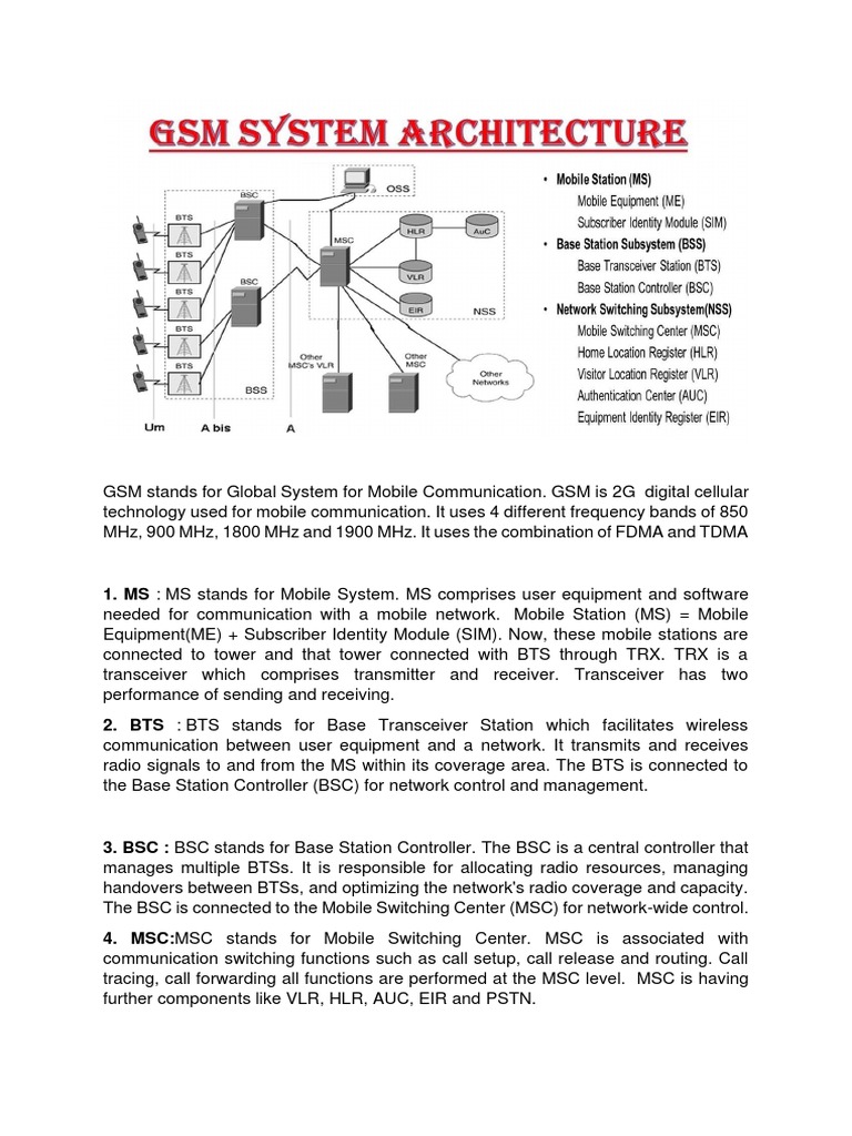 GSM and Lte Notes | PDF | Telecommunications | Information And ...