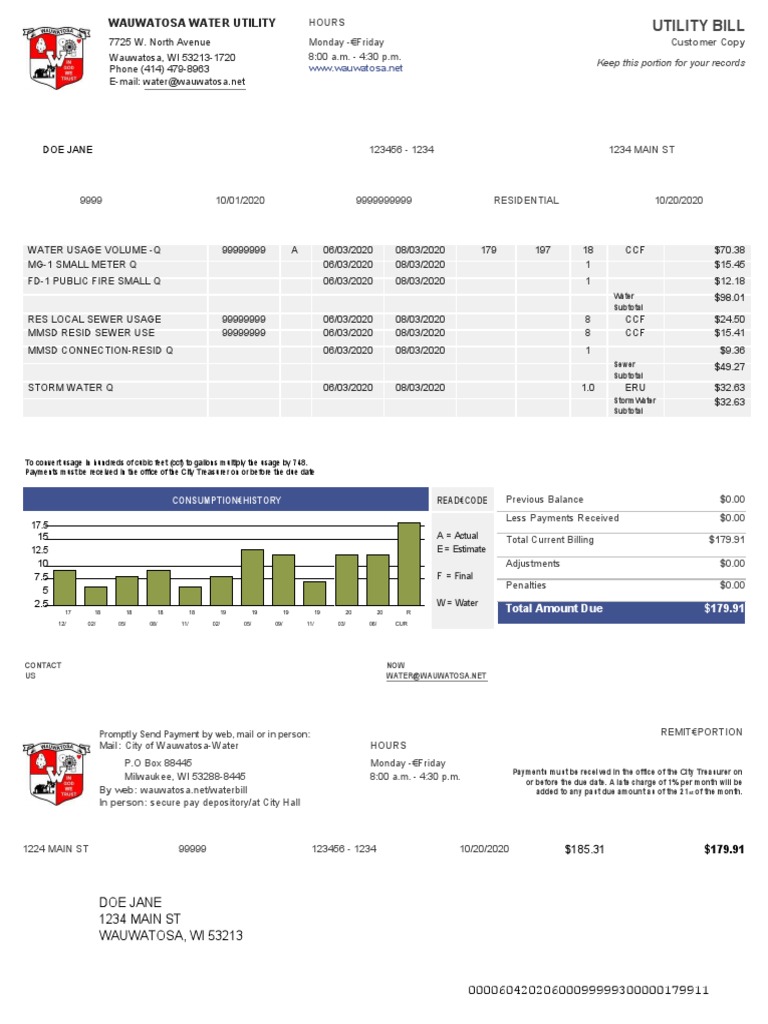 Water Bill | PDF