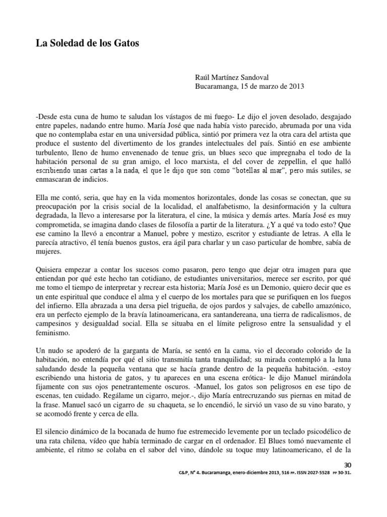 La Soledad de Los Gatos | PDF