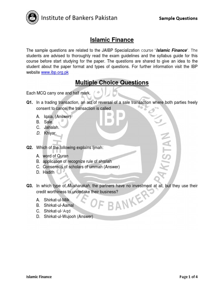 Islamic Finance | PDF | Islamic Banking And Finance | Procurement