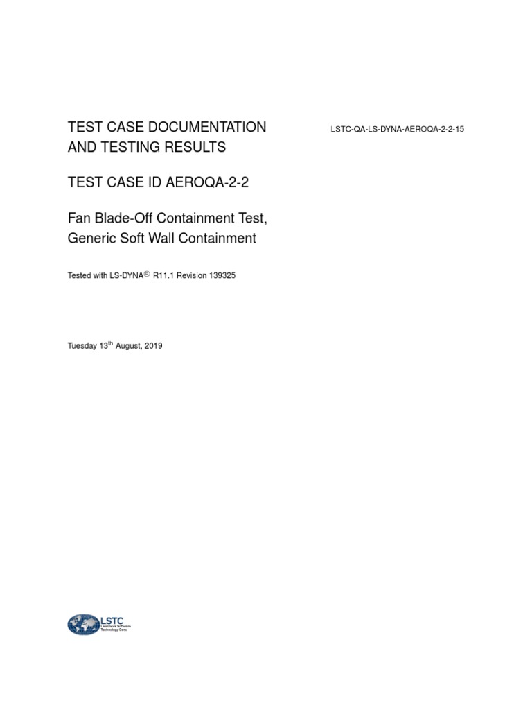 Fan Blade-Off Containment Test Results | PDF | Central Processing Unit ...