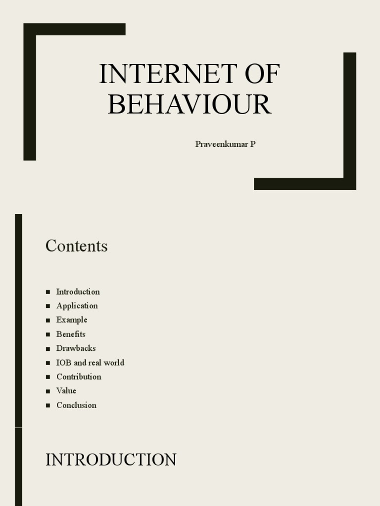 Internet of Behaviour | PDF