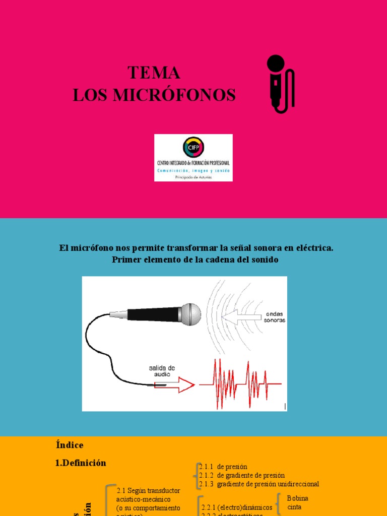 Micrófonos 1. Definición y Clasificación V4 | PDF | Micrófono | Sonido
