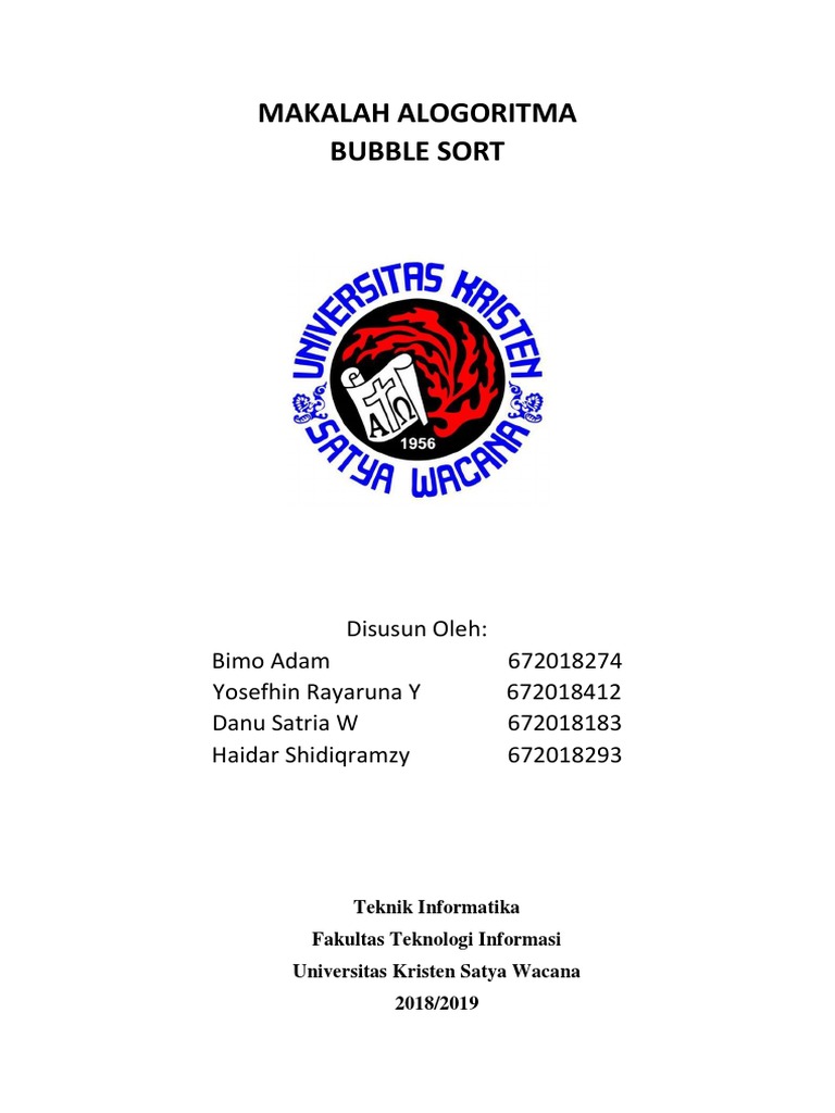 Makalah Algoritma Buble Sort | PDF
