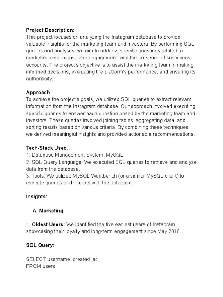 Project Name - Instagram User Analytics | PDF Project Name - Instagram User Analytics | PDF