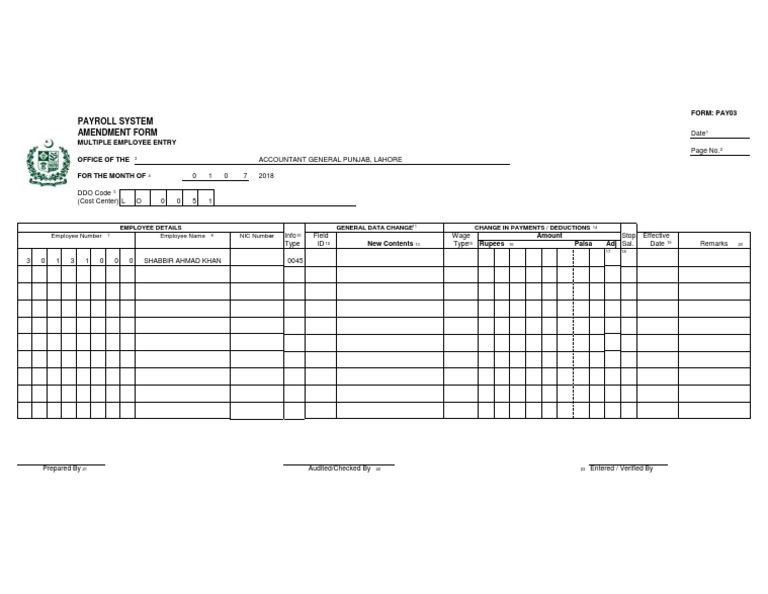 Payroll Amendment Guide | PDF