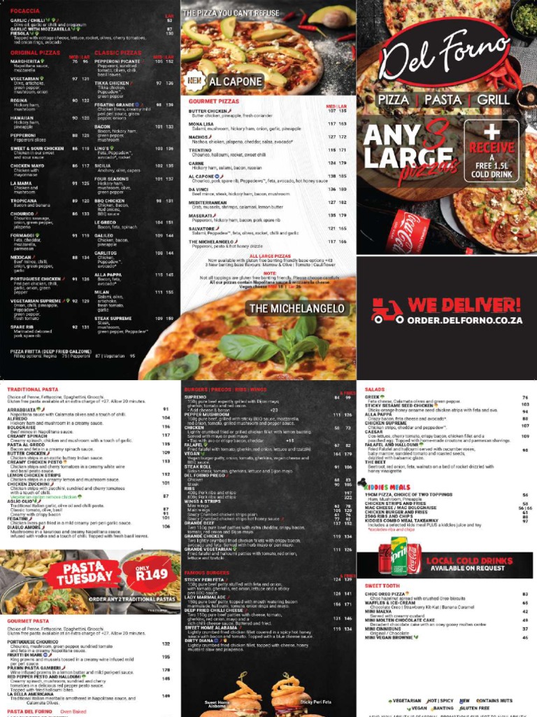 Delforno Takeaway Menu | PDF Delforno Takeaway Menu | PDF