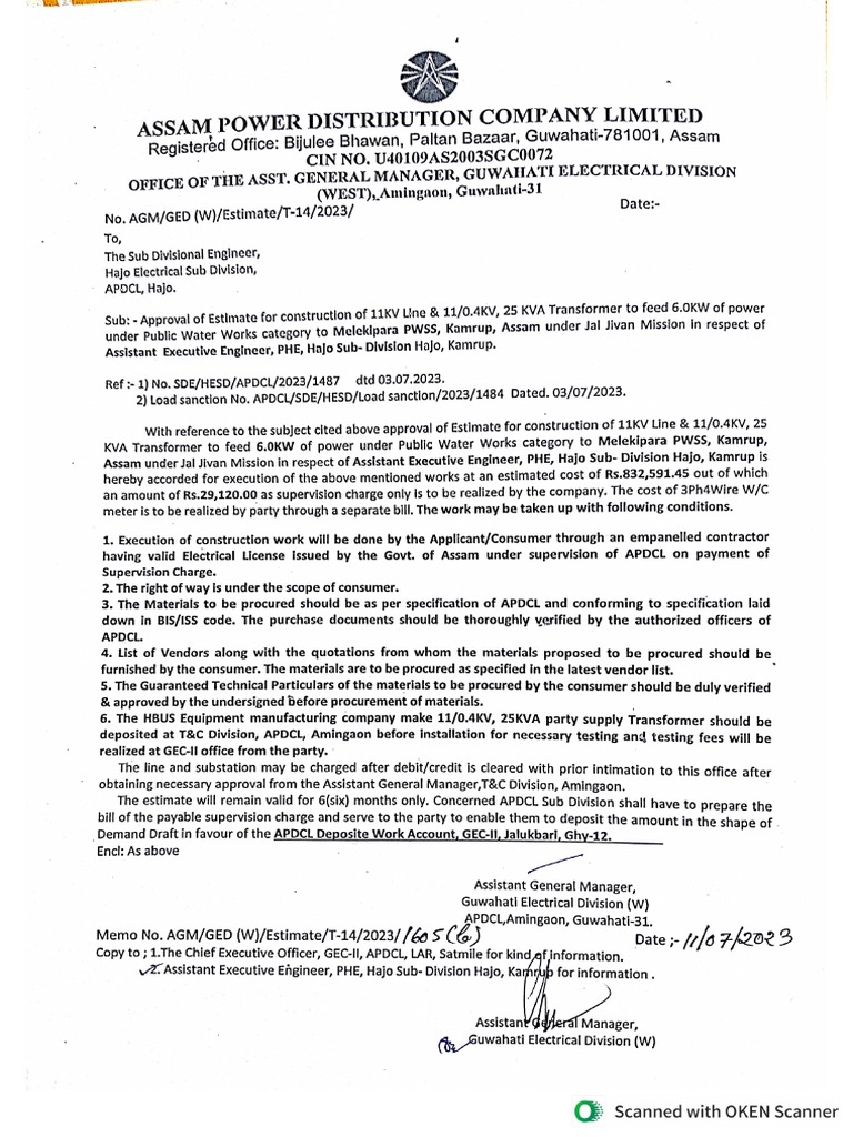 APDCL, Melekipara HAJO | PDF