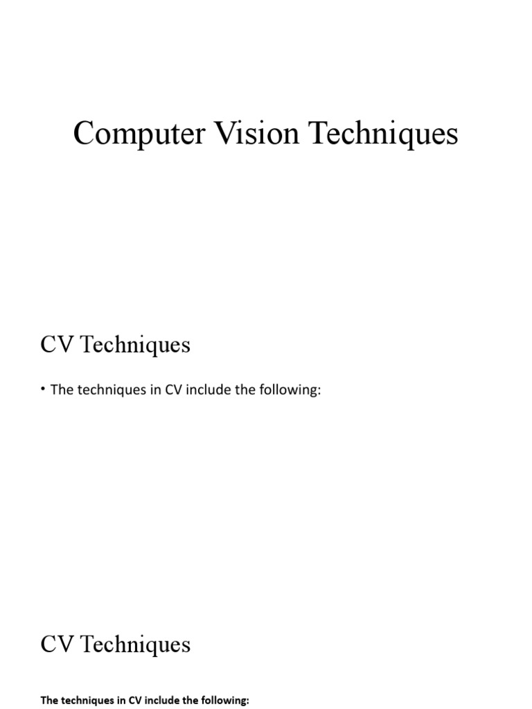Computer Vision Techniques 1 Pdf