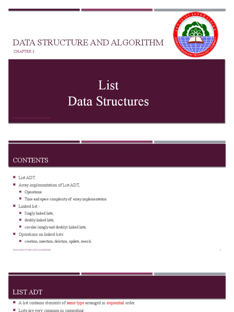 Chapter 3 Linked List | PDF Chapter 3 Linked List | PDF