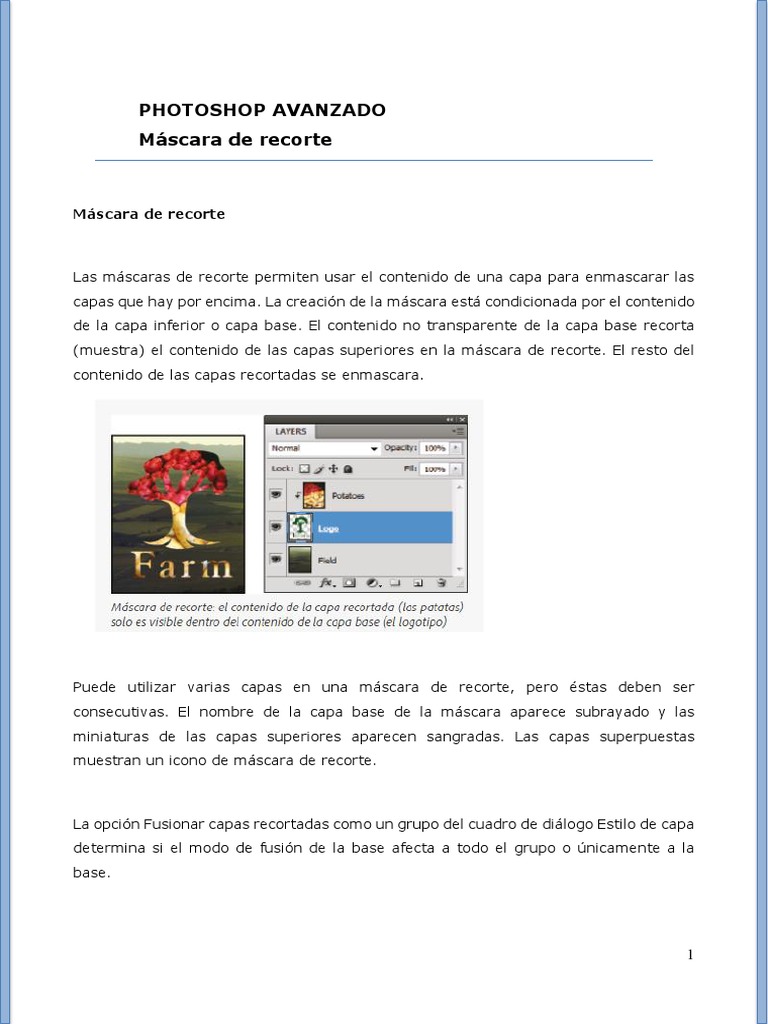 Comando para Máscara de Recorte en Photoshop | PDF | Informática | Software