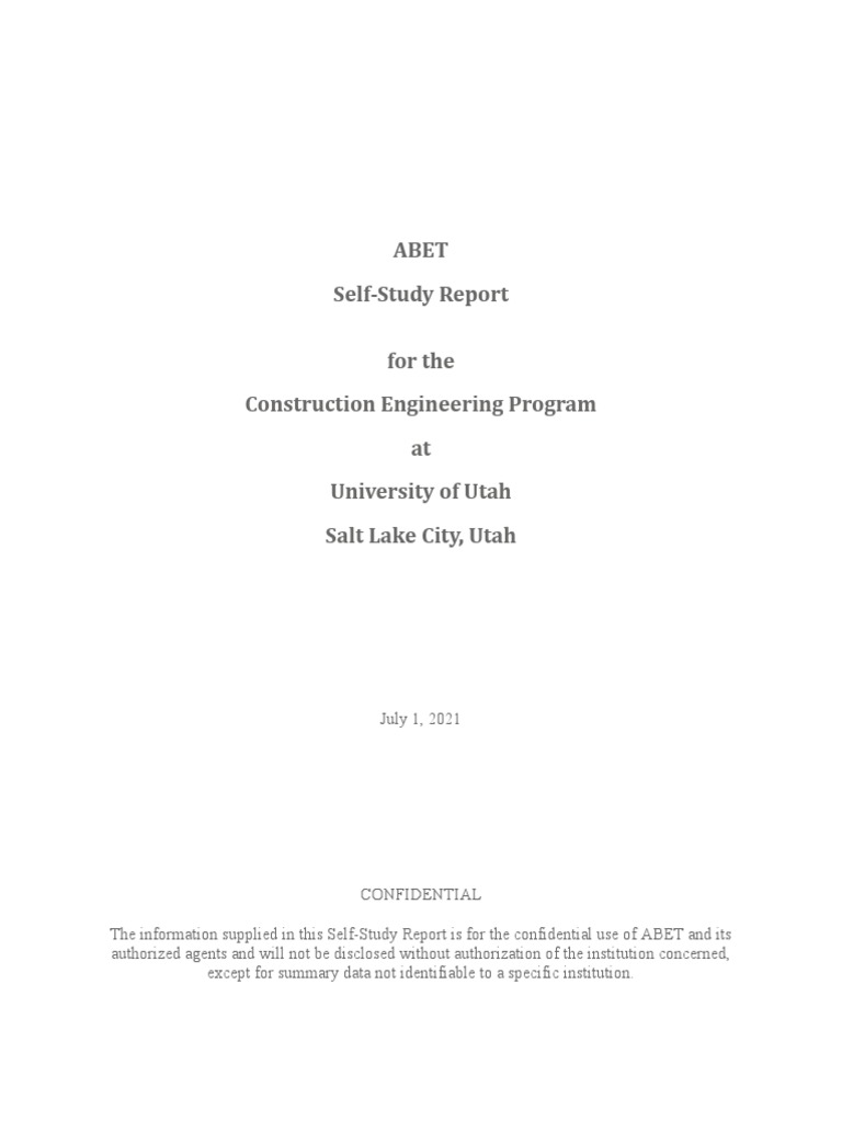2021 Construction Engineering Self Study Report (6!25!21) | PDF