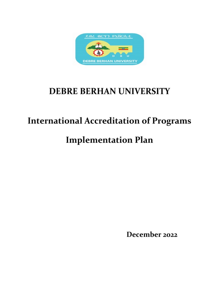 International Accreditation Implementation PLan - REVISED | PDF ...