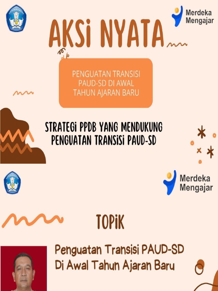 Aksi Nyata - Strategi PPDB Yang Mendukung Penguatan Transisi PAUD-SD (Khusus Untuk Jenjang SD) | PDF
