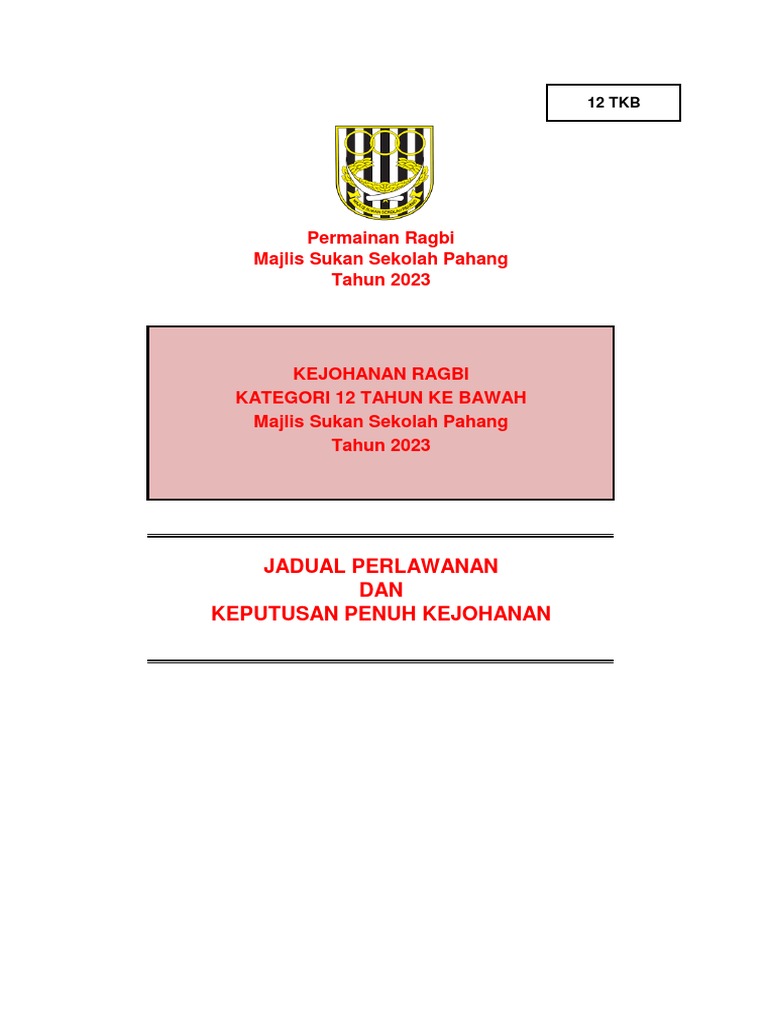 Jadual 12 TKB 05 Ogos 2023 | PDF