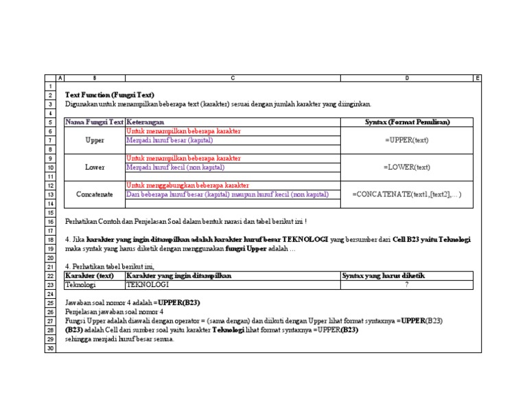 Inf-2.4-Fungsi Text (Upper-Lower-Concatenate) | PDF