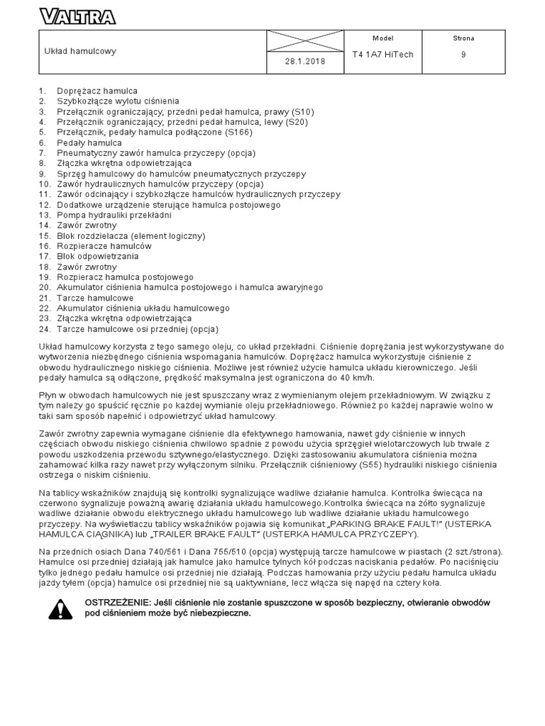 378 - Valtra Tractor T144H1A7 To T254H1A7 Service Manual PL 659 | PDF