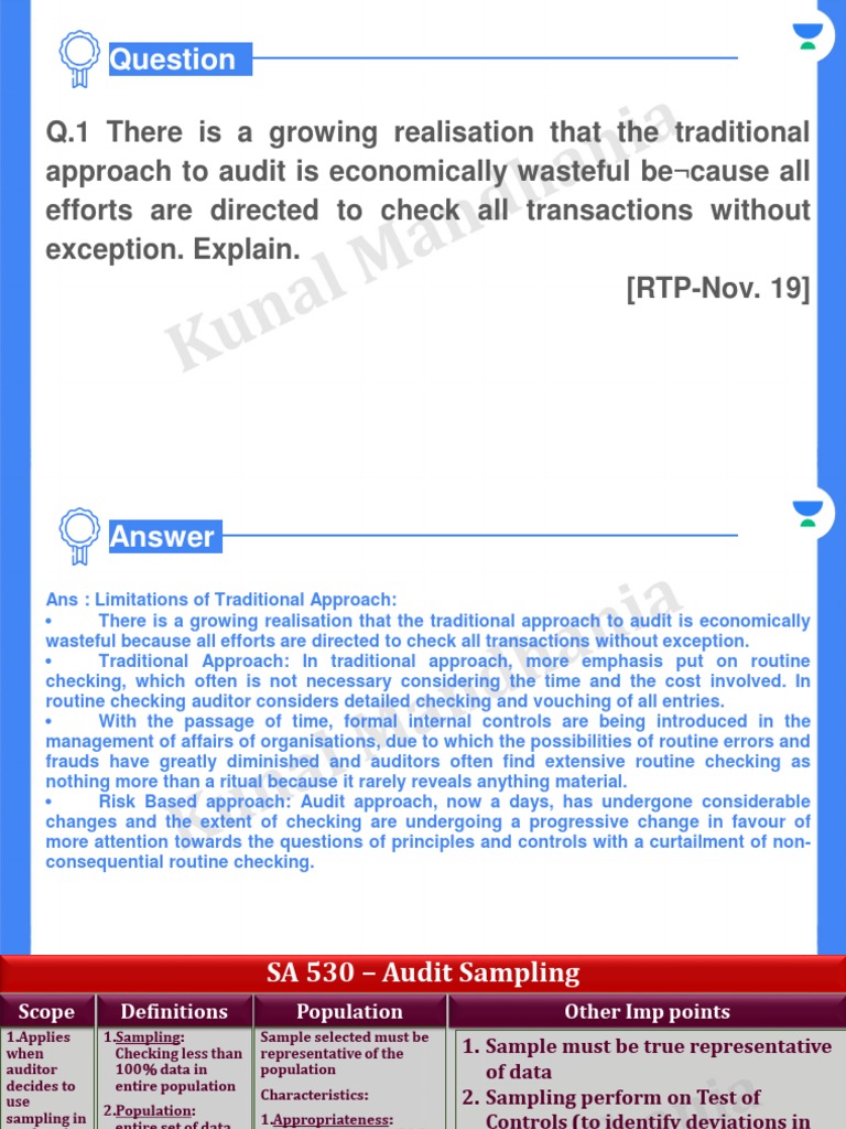 Chapter 7 Final | Download Free PDF | Sampling (Statistics) | Audit