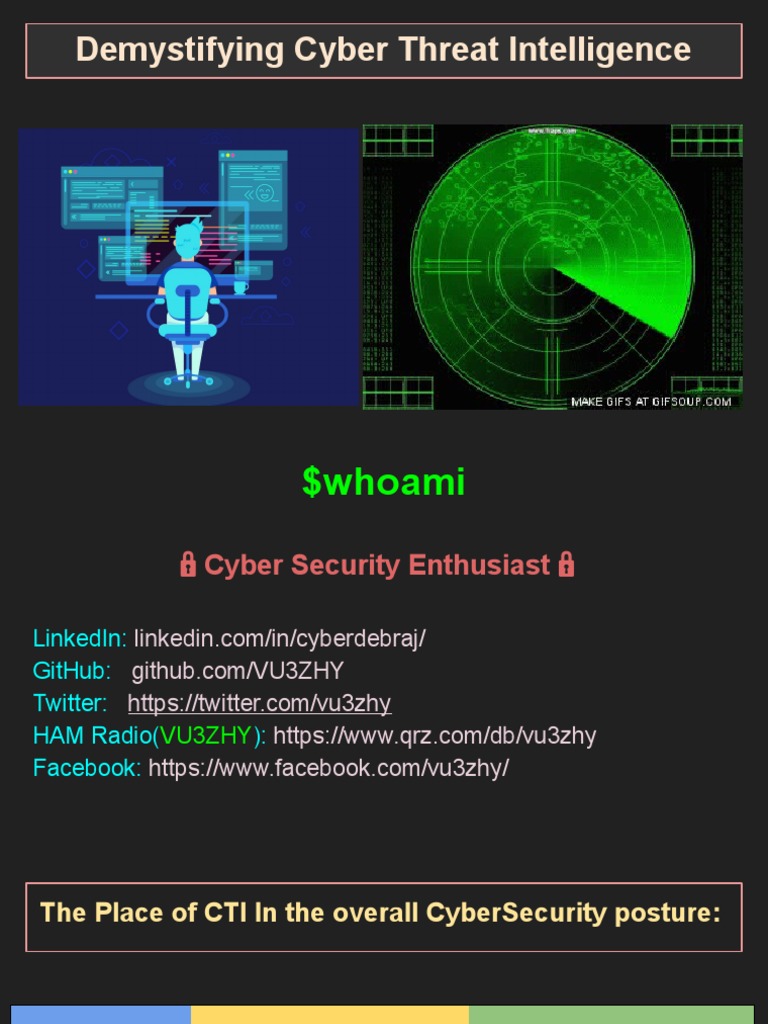 Demystifying Cyber Threat Intelligence - Debraj Dey Null - OWASP ...