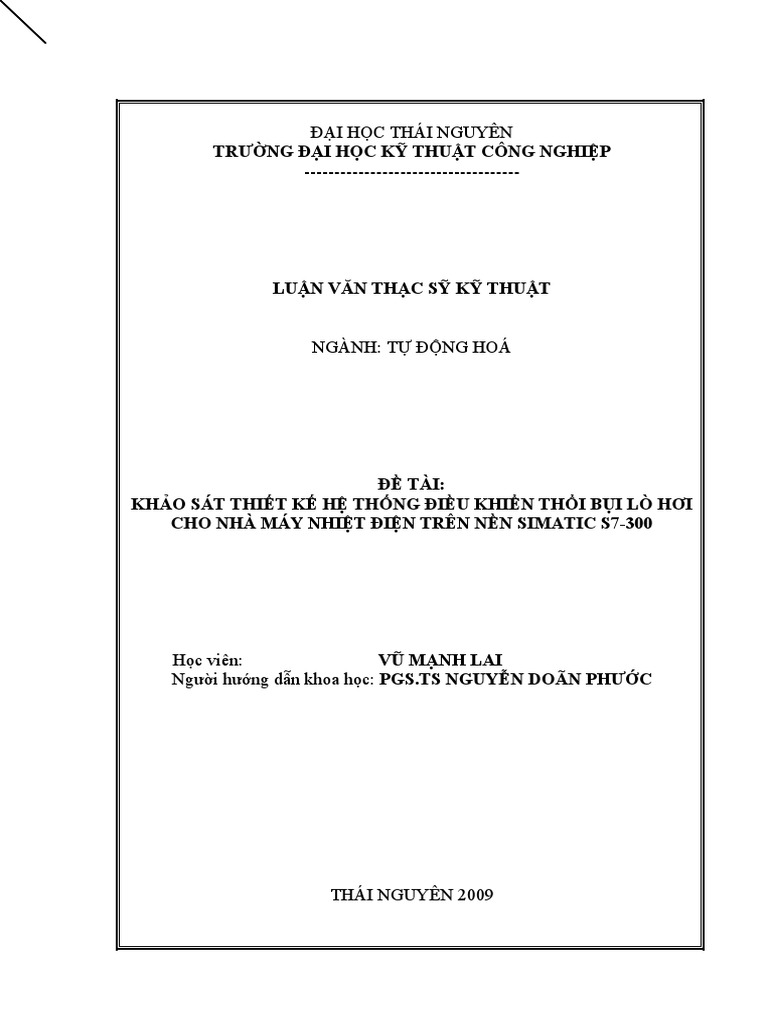 (123doc) - Khao-Sat-Thiet-Ke-He-Thong-Dieu-Khien-Thoi-Bui-Lo-Hoi-Cho-Nha-May-Nhiet-Dien | PDF