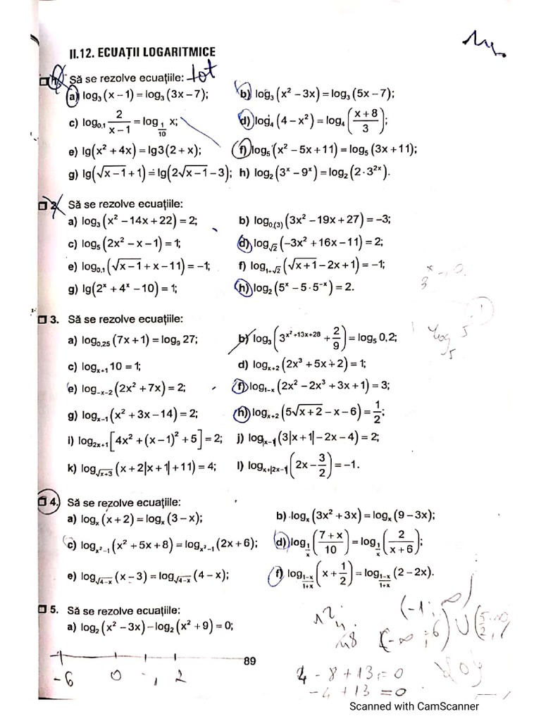 10 - Ecuatii Logaritmice | PDF