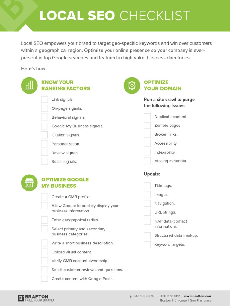 PDF Local SE Checklist | PDF