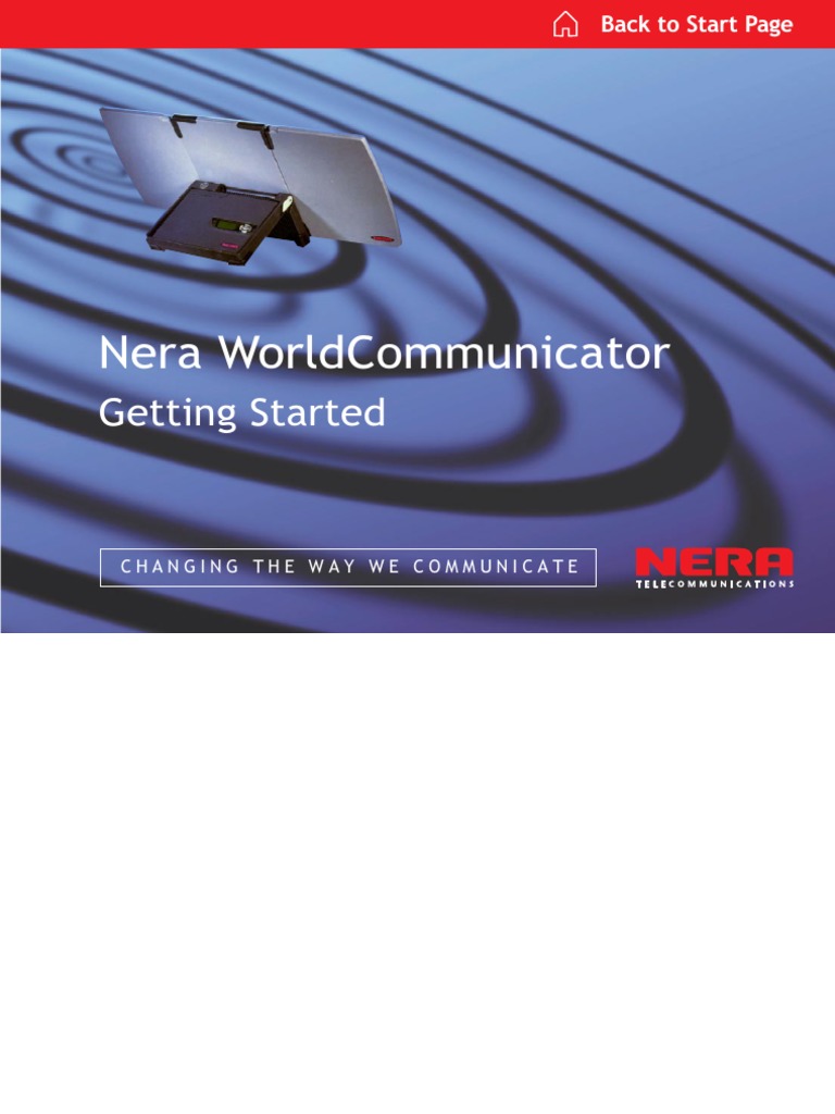 NERA WorldCommunicator Getting Started | PDF