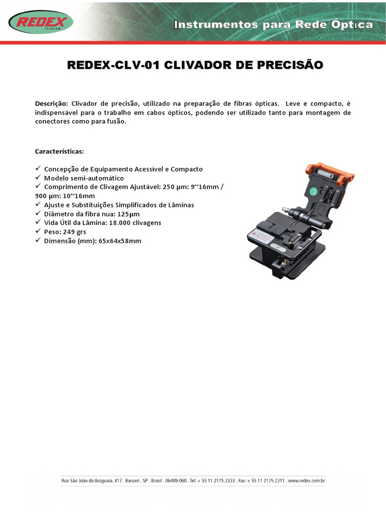 REDEX-CLV-01 Catálogo em Português | PDF