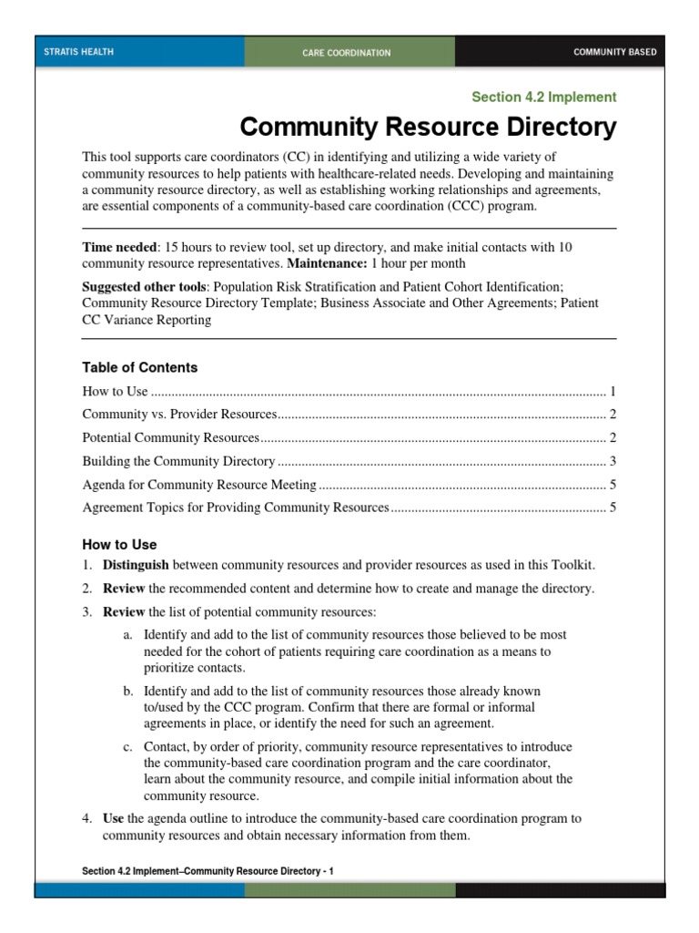 4 Community Resource Directory | PDF | Information | Community