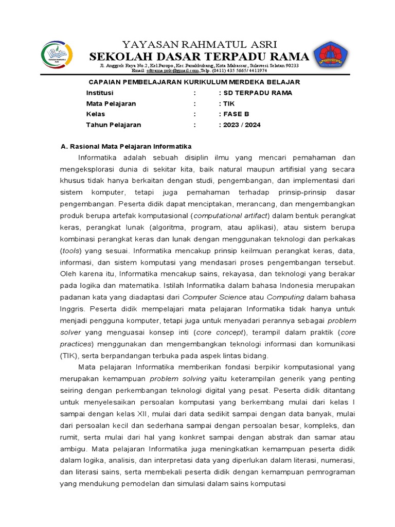 CP Informatika 4 | PDF